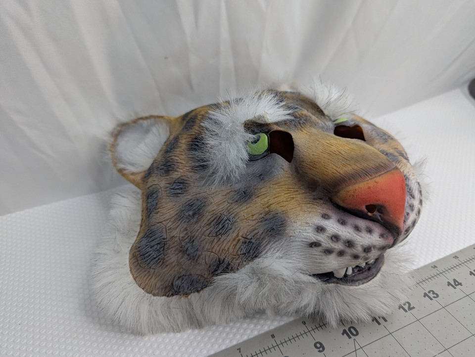 Halloween Leopard Cat Mask Latex Full Head | eBay
