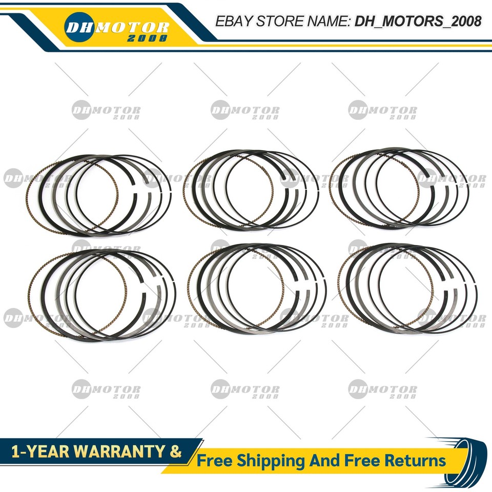 STD 6x Piston Rings Set for Porsche 911 Carrera S 4S Targa 996 997 M96 ...