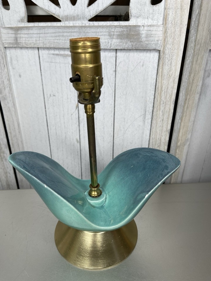 Vintage Royal Haeger MCM Atomic Blue Green Retro RARE Color READ | eBay