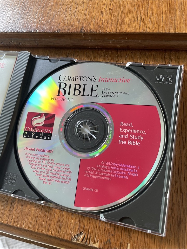 Compton’s Interactive Bible Version 1.0 CD ROM New International ...