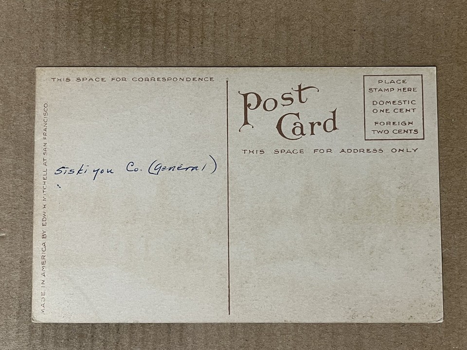 Postcard Southern Pacific Railroad Shasta Route Black Butte Lake CA ...