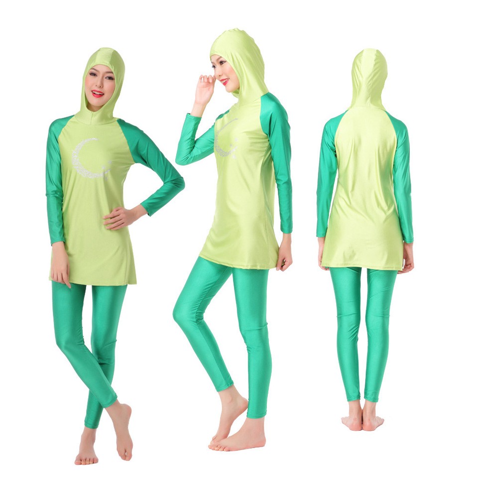 Modesty Women Swimwear Muslim Full Cover Arab Swimsuit Islamic Burkini ...