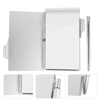 Aluminum Alloy Card Box Office Pocket Notepad Holder Small Notebook for ...