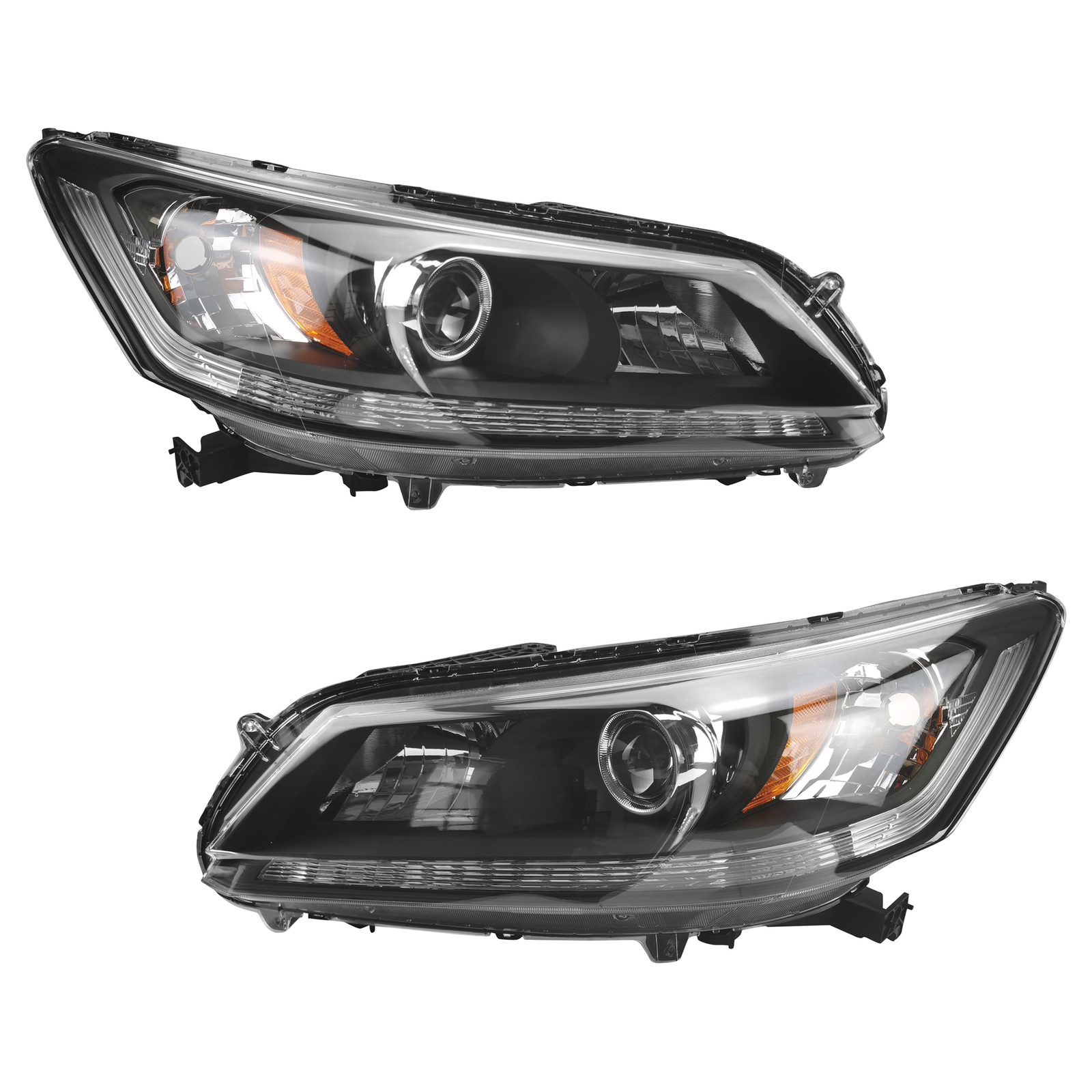 Left & Right Halogen Headlights Headlamps For 13-15 Honda Accord Sedan ...