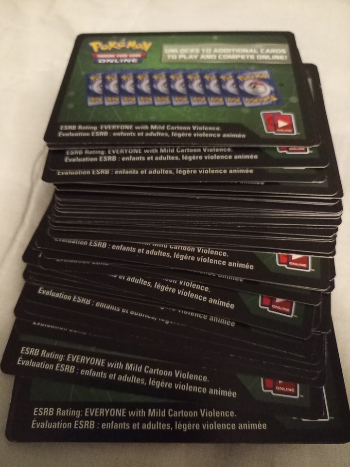 Pokemon trading card game codes online -100 cards codes are unused | eBay