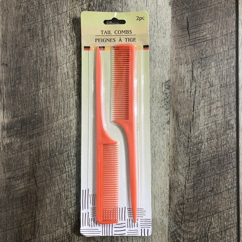Tail Combs ~ Rat Tail Plastic Combs 2 Pack Orange | eBay
