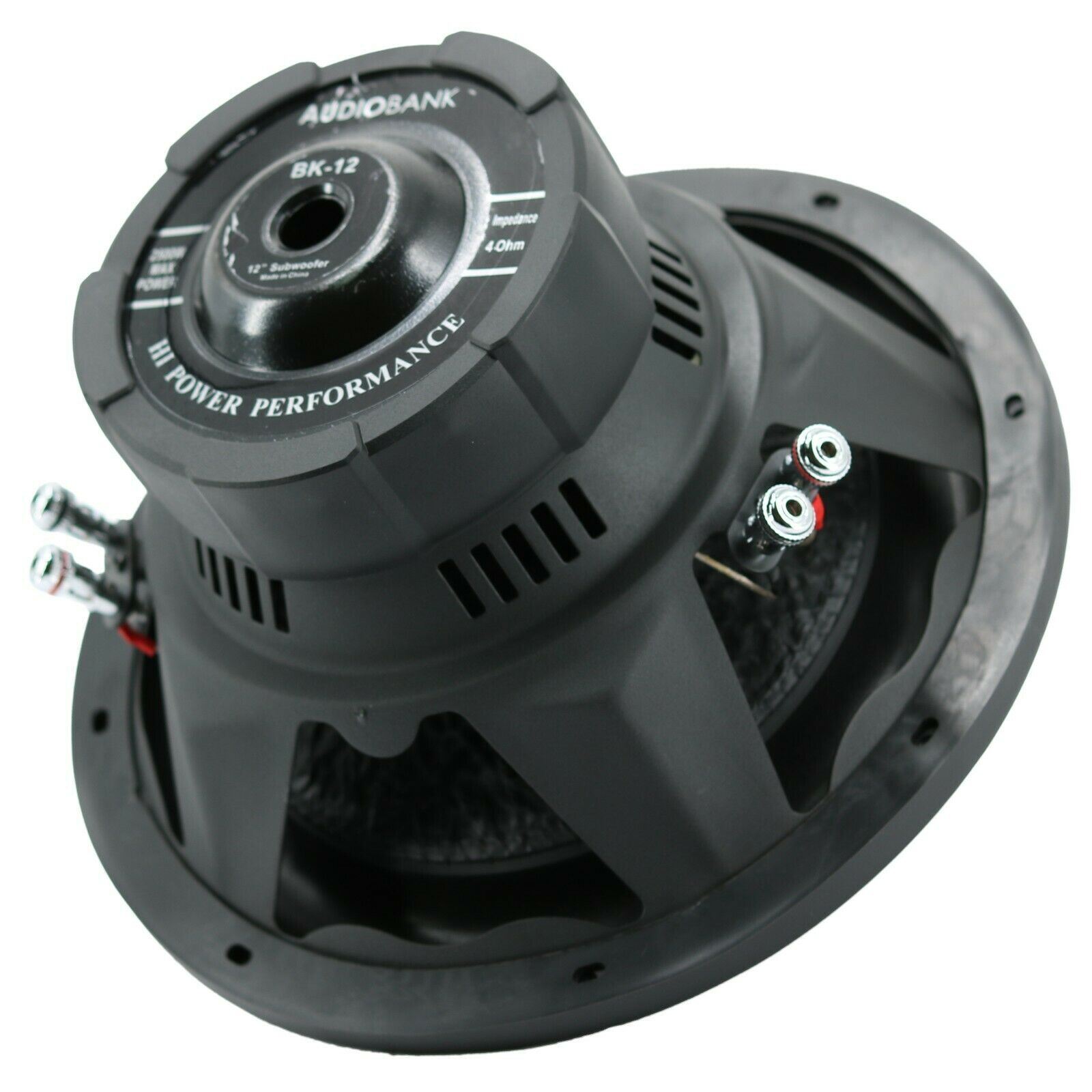 Audiobank 12 Inch 2500 Watt Car Audio Subwoofer w/ 4 Ohm DVC Power 12 ...