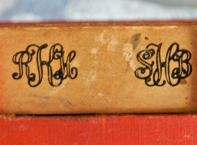 New Hermes Engraving Monogram Font Set Brass Script W/ Box Double Line ...