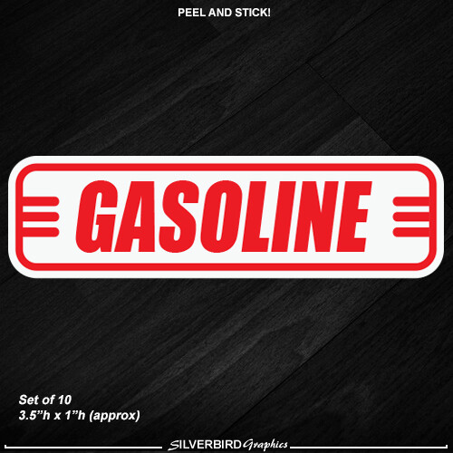 Gasoline fuel sticker gas mixed ethanol vinyl decal label diesel label ...