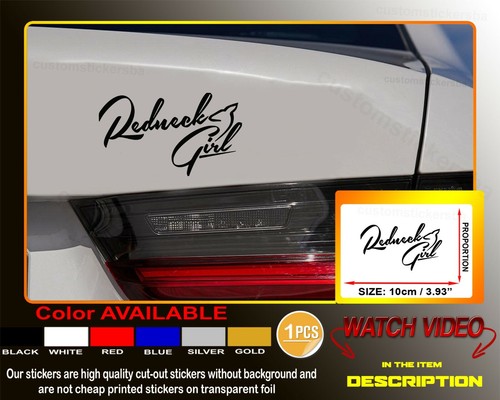 Redneck Girl STICKER VINYL DECAL Car JDM RACING Vehicle motocycle funny ...