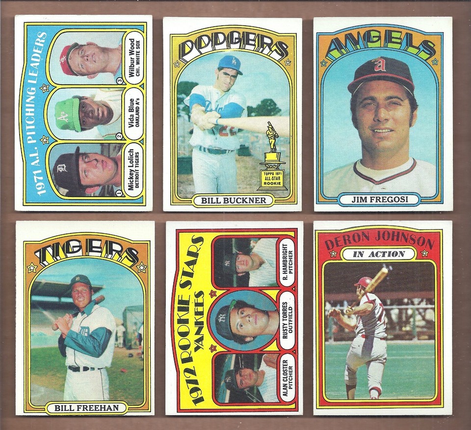 1972 Topps BASEBALL CARD STARTER SET LOT OF 100 DIFFERENT w STARS *VGEX ...