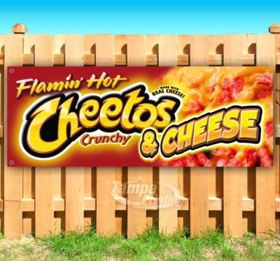 FLAMIN HOT CHEETOS Advertising Vinyl Banner Flag Sign Many Sizes ...