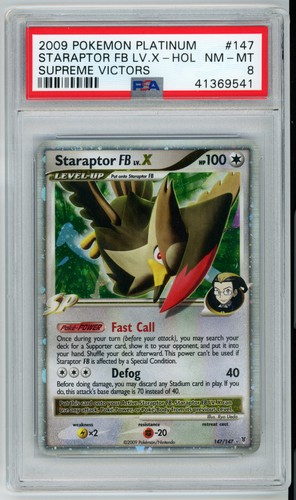POKEMON SUPREME VICTORS STARAPTOR FB LV X #147 ULTRA RARE PSA 8 NM-MT ...