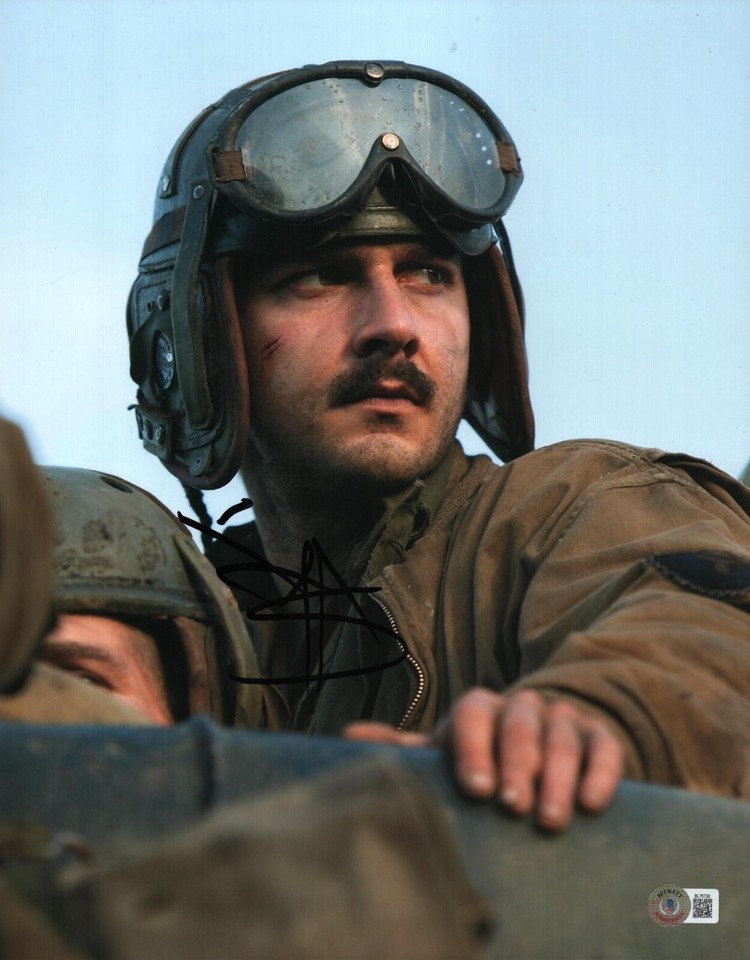 Shia LaBeouf Signed 11x14 Photo Fury Movie Autograph Boyd Bible Swan ...