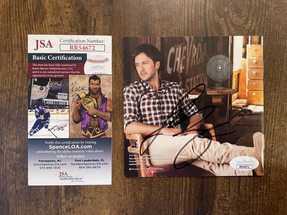 LUKE BRYAN SIGNED AUTOGRAPH TAILGATES & TANLINES FRAMED CD DISPLAY - W ...