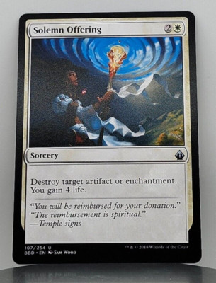 Solemn Offering - Battlebond - BBD - 107/254 - MTG | eBay