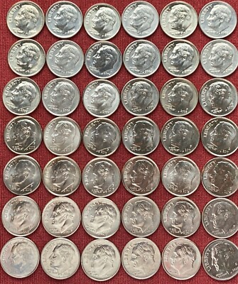 Roosevelt Dime Set 2000 - 2025 P/ D BU Complete Set Of 52 BU Dimes | eBay