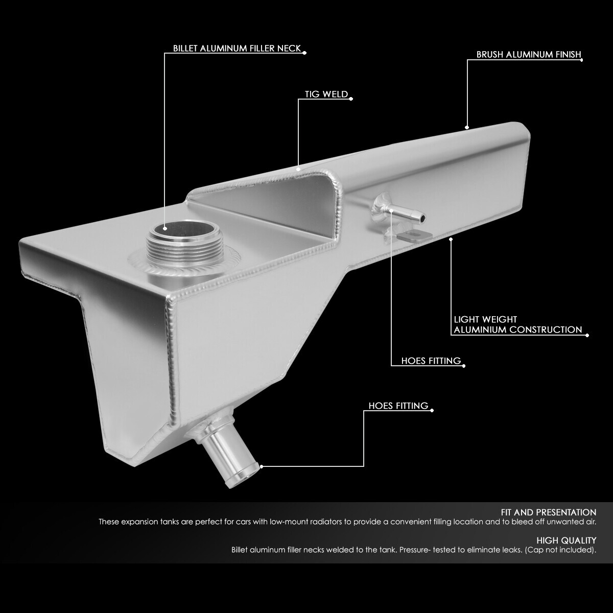For 96-04 Ford Mustang V8 Aluminum Coolant Recovery Overflow Expansion ...