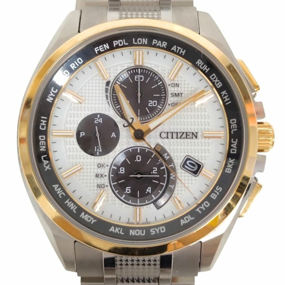Citizen Attesa Eco-Drive Solar Radio Wave Men's Watch H804-T026974 From ...