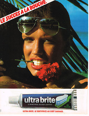 PUBLICITE ADVERTISING 054 1980 ULTRA BRITE dentifrice au gout sauvage ...
