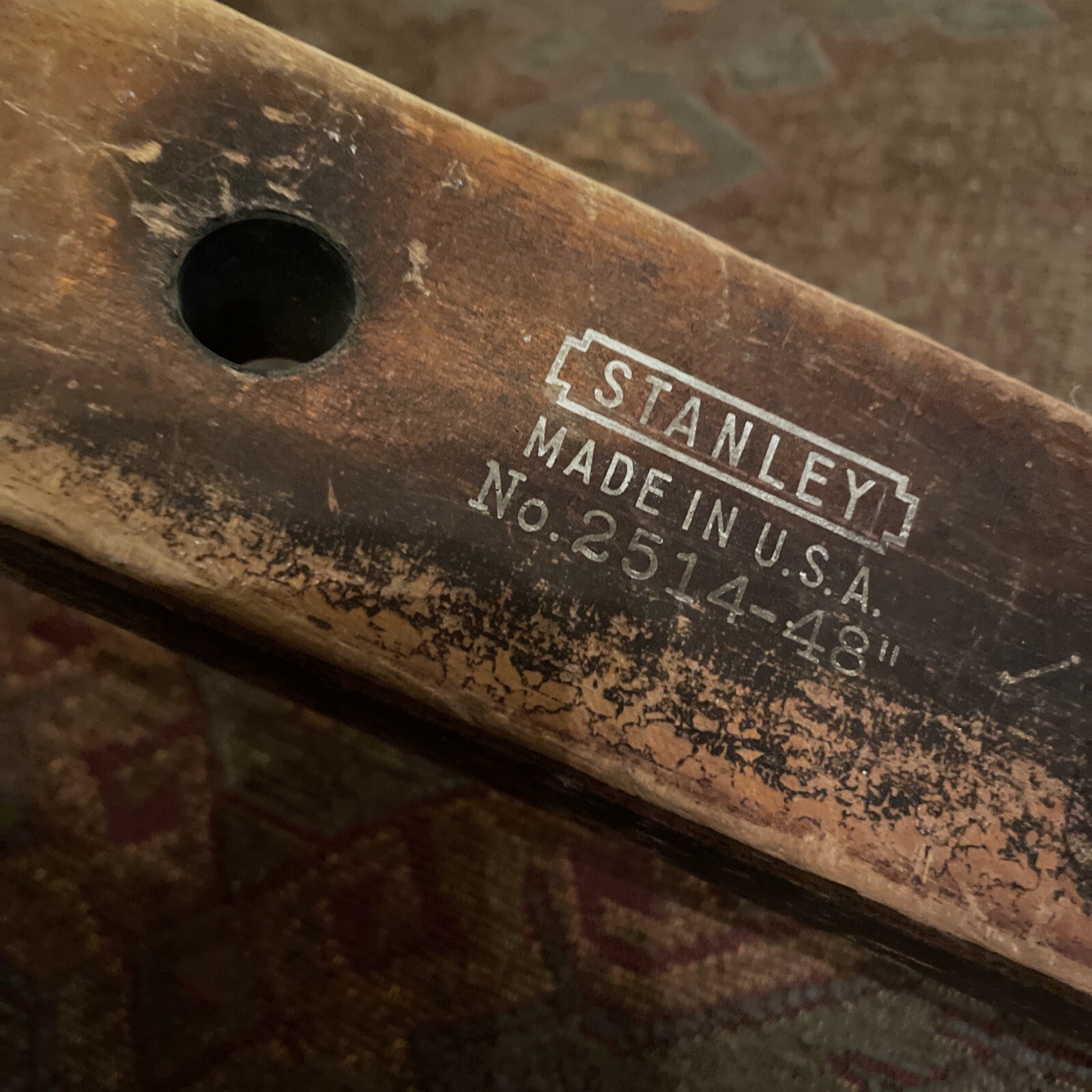 Vintage Stanley #2514 48" Wooden Level | eBay