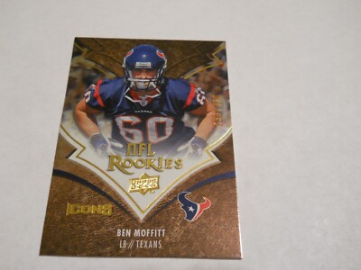 BEN MOFFITT 256/750 ROOKIE CARD HOUSTON TEXANS 2008 UPPER DECK ICONS | eBay