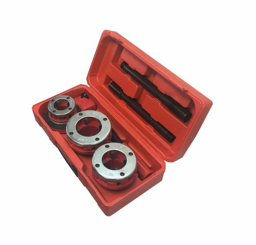 3Pc 1-1/4'' to 2'' 3 Dies Ratchet Die Stock Pipe Threader Ratcheting ...