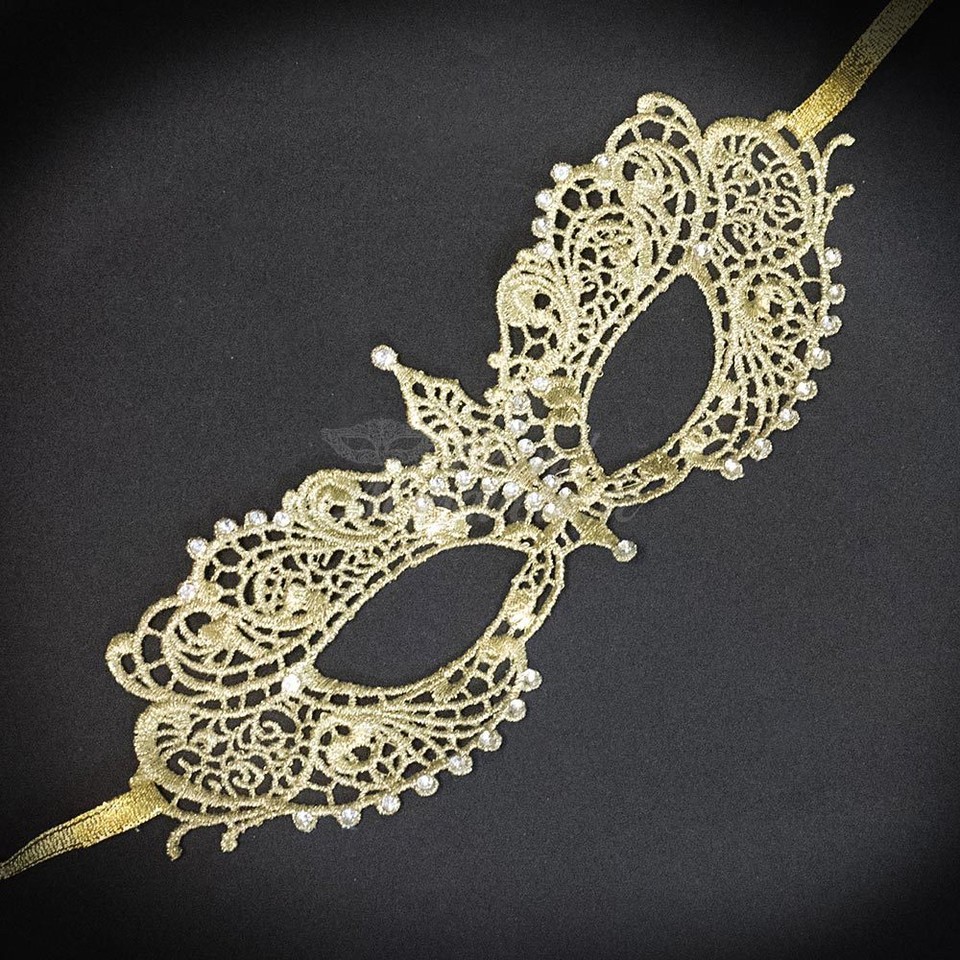 Lace Masquerade Mask RHINESTONES Anastasia Christian Ball Mask | eBay