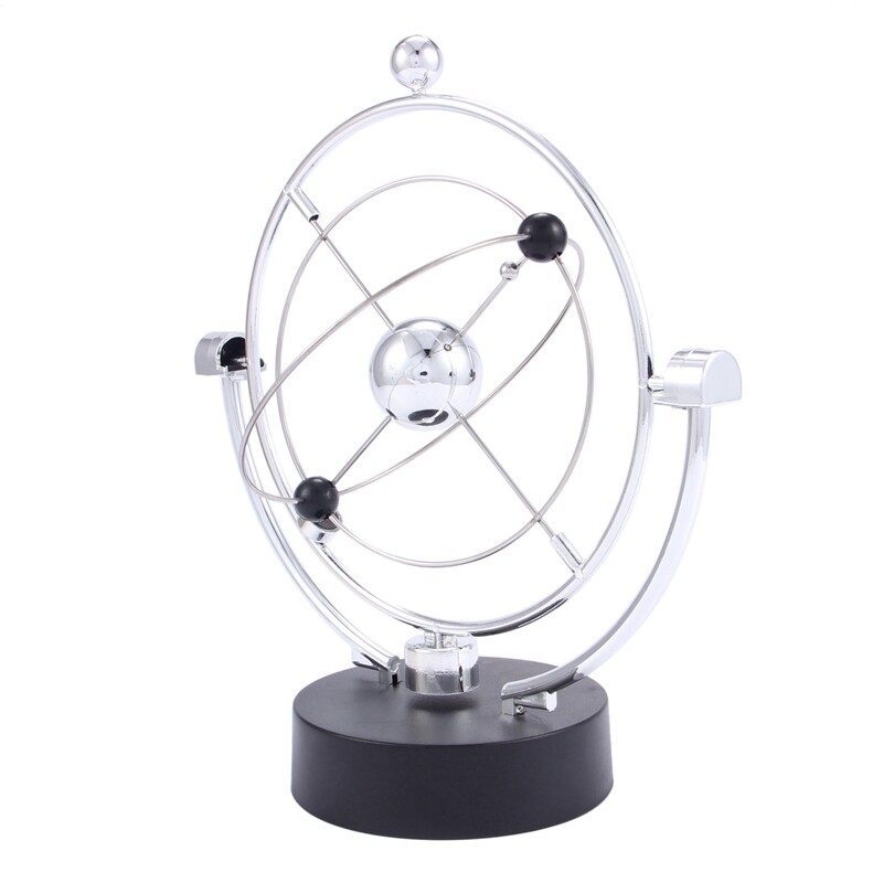 1X(Perpetual Motion Desk Sculpture Toy - Kinetic Art Galaxy Planet ...