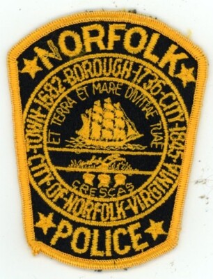 VIRGINIA VA NORFOLK POLICE NICE SHOULDER PATCH SHERIFF OLD BACKING | eBay