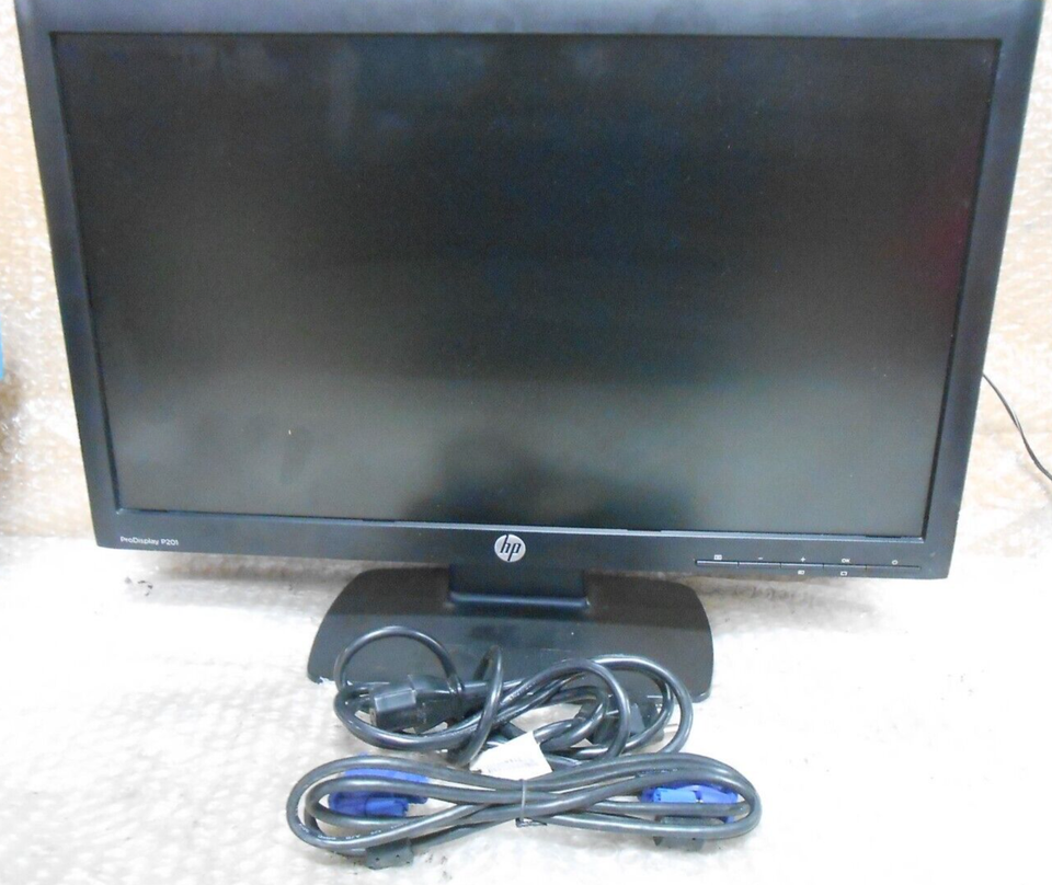 HP ProDisplay P201 20" Widescreen LED Monitor 1600 x 900, With Cables ...