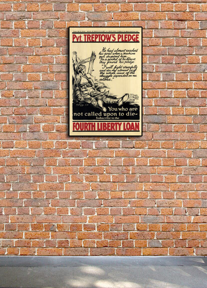 1918 "Pvt. Treptow's Pledge" WWI Liberty Poster - 16x24 | eBay
