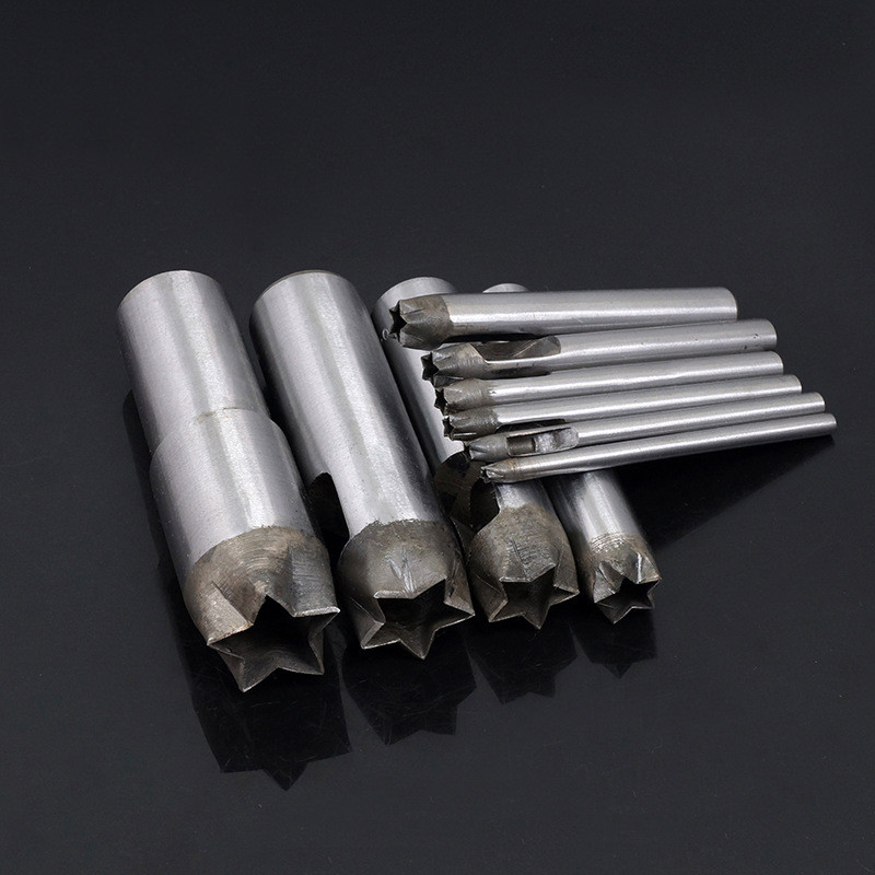 Leather craft steel five-pointed star tool punch plastic wood with hole ...