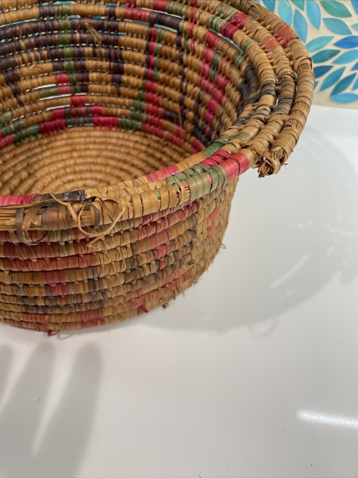Vintage Antique Wicker Handmade Sewing Basket | eBay
