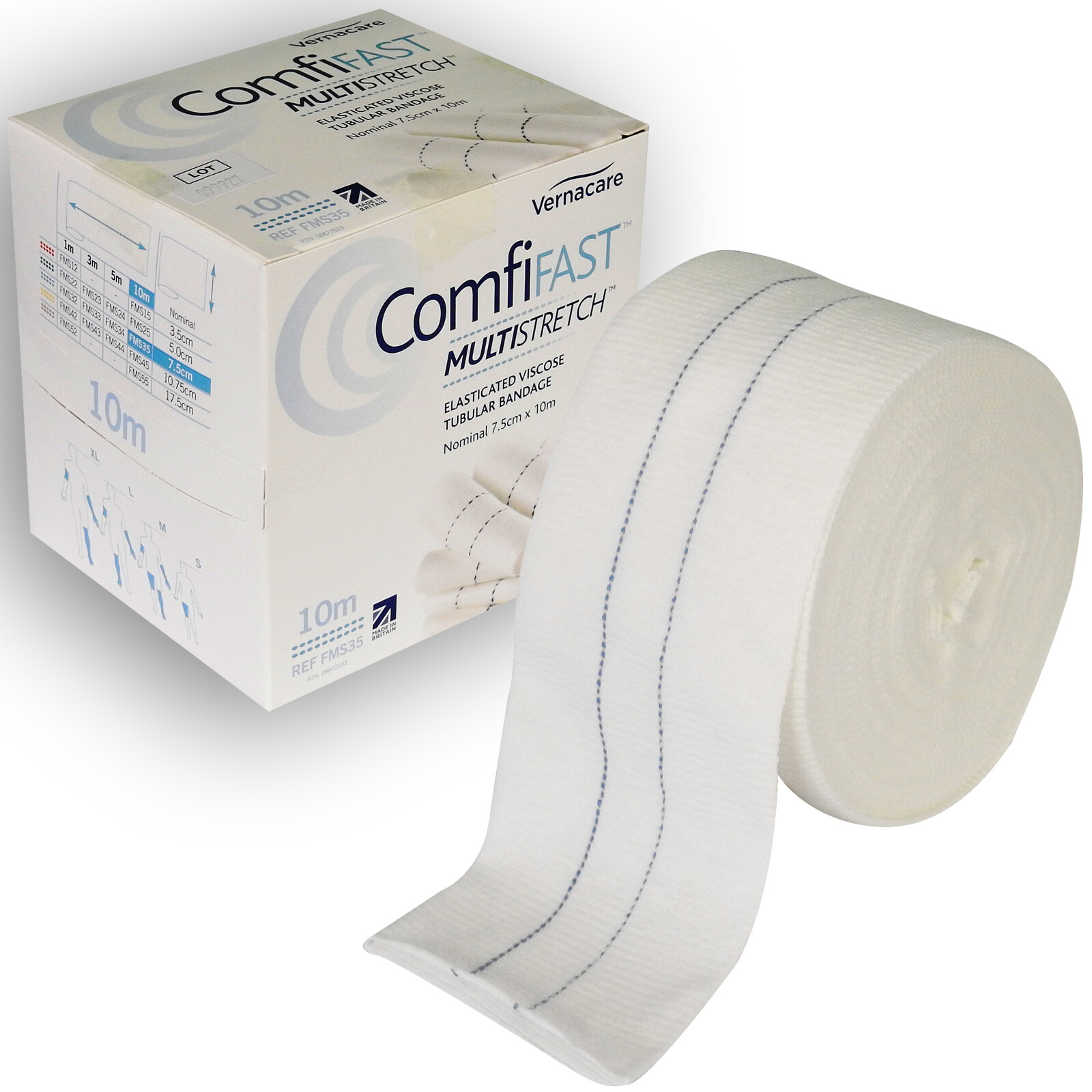 Comfifast Multi-Stretch Elasticated Viscose Tubular Bandage, 5 Sizes ...