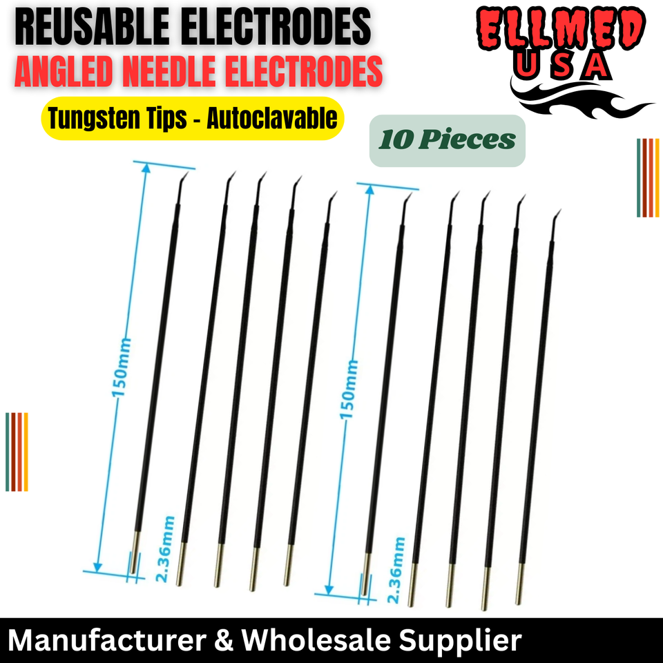 Ellman Surgitron 10Pcs Angled Needle Reusable Electrosurge Diathermy ...