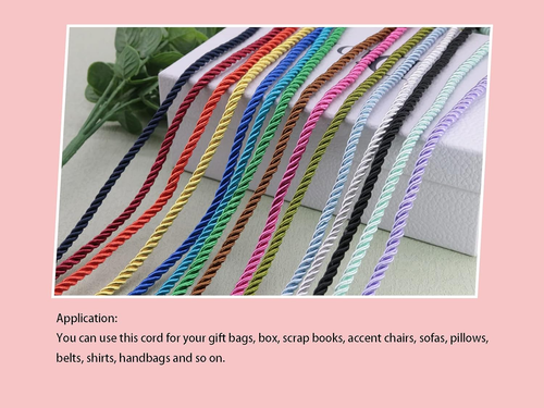 U Pick 10Yds 5Mm Decorative Twisted Satin Polyester Twine Cord Rope ...