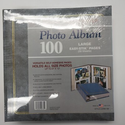Holson Photo Album Deluxe Cover CARM-100 100 Large Easy Stik Pages Up ...