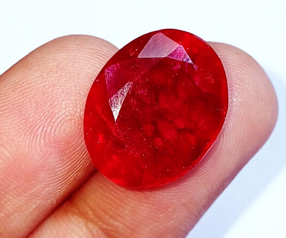 10.70 Ct Certified Natural Red Ruby Oval Shape Loose Gemstone With Free ...