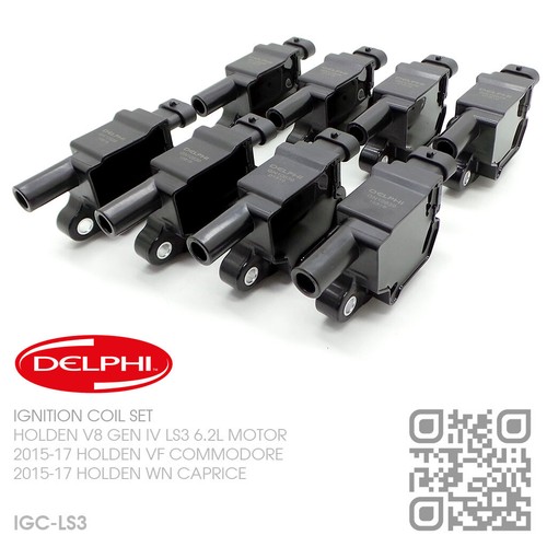 GENUINE DELPHI IGNITION COIL SET V8 GEN IV LS3 6.2L [HOLDEN VF ...