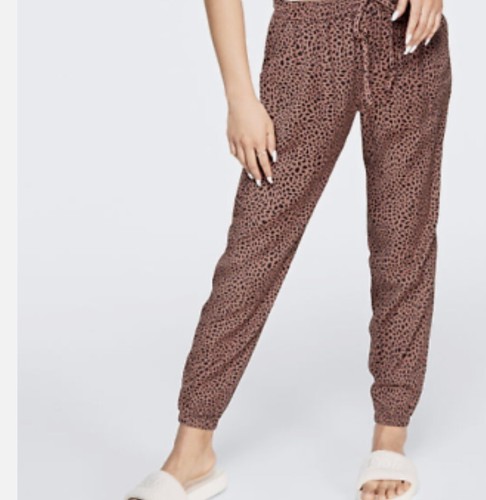 Victoria’s secret pink leopard print joggers - size M - multicolored | eBay