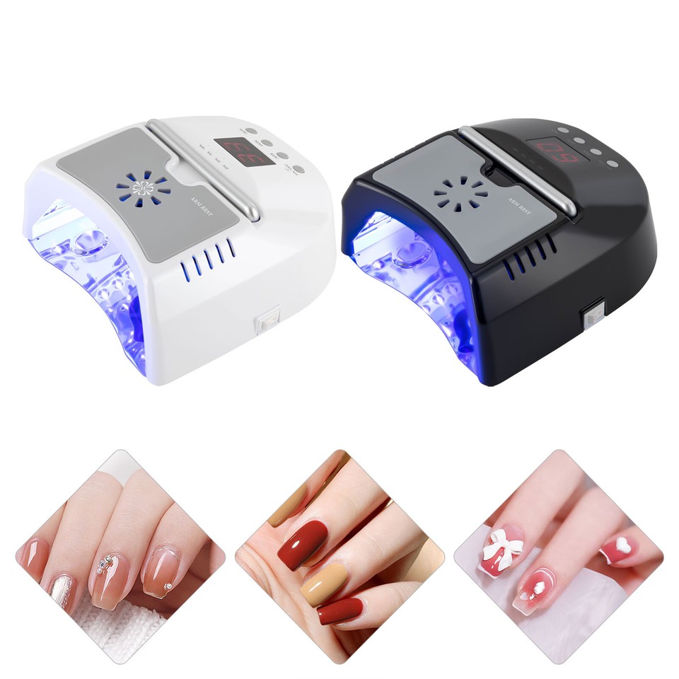 PROFESSIONAL UV LED LIGHT Lamp Rechargeable Cordless Gel Nail Dryer ...