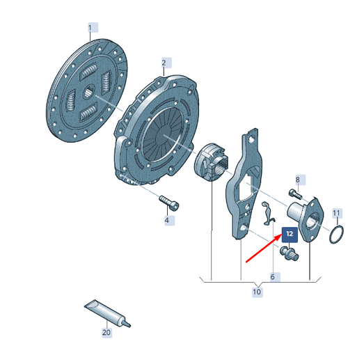NEW SKODA SUPERB MK3 CLUTCH LEVER BALL STUD 02A141777B | eBay