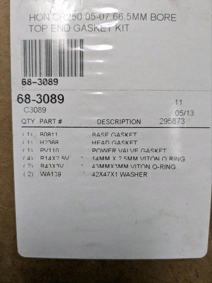 COMETIC Top End Gasket Kit C3089 Honda CR250R CR 250 2005 2006 2007 | eBay