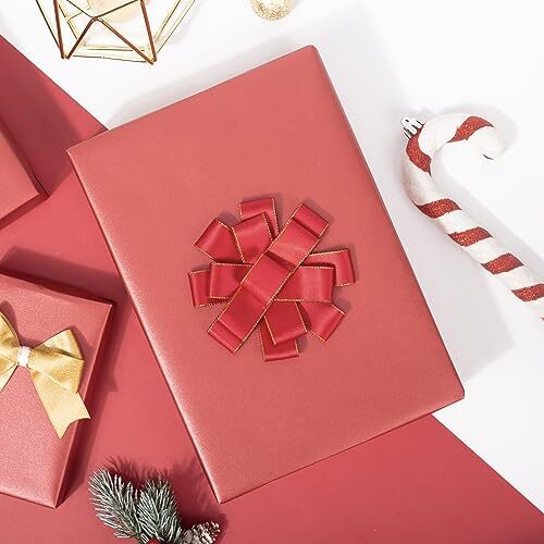 Mini Wrapping Paper Roll-17inch*32.8ft46.28 sq.ft. Chestnut Red ...