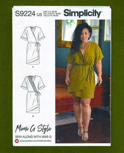 Easy Wrap Dress Sewing Pattern Mimi G Style! (Sizes 16-24) Simplicity ...