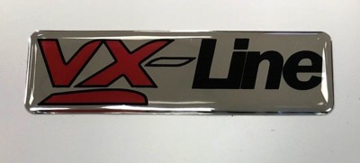 VX-line Sticker/Decal 60mm Red & Black on Chrome - HIGH GLOSS DOMED GEL ...