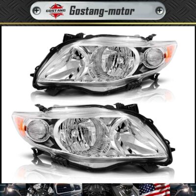 Left+Right Chrome Housing Amber 8115002670 For Toyota Corolla 09-10 ...