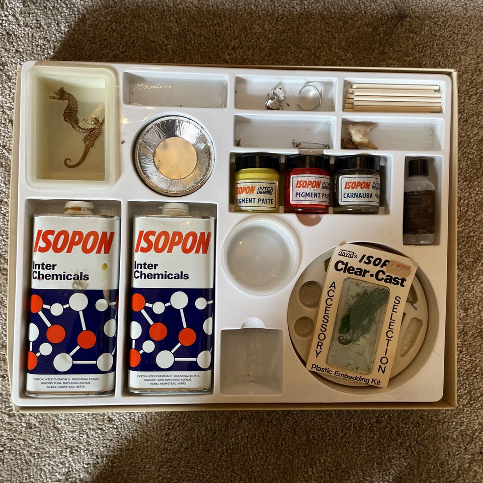 Vintage 1970s David’s Isopon Clear-Cast Plastic Embedding Kit No.2 ...