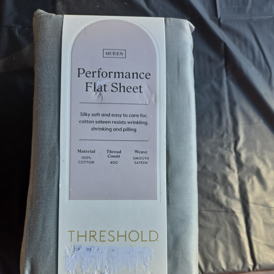 Queen 400 Thread Count Performance Flat Sheet Classic Gray - Threshold: Cotton | eBay